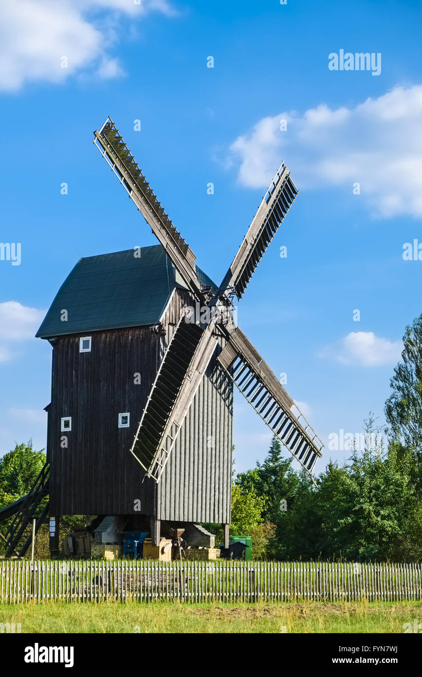 Post mill Cammer, Brandenburg, Germany Stock Photo - Alamy