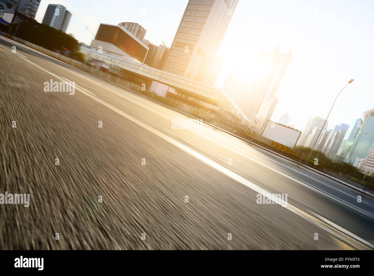 modern city street and skyscrapers Stock Photo - Alamy