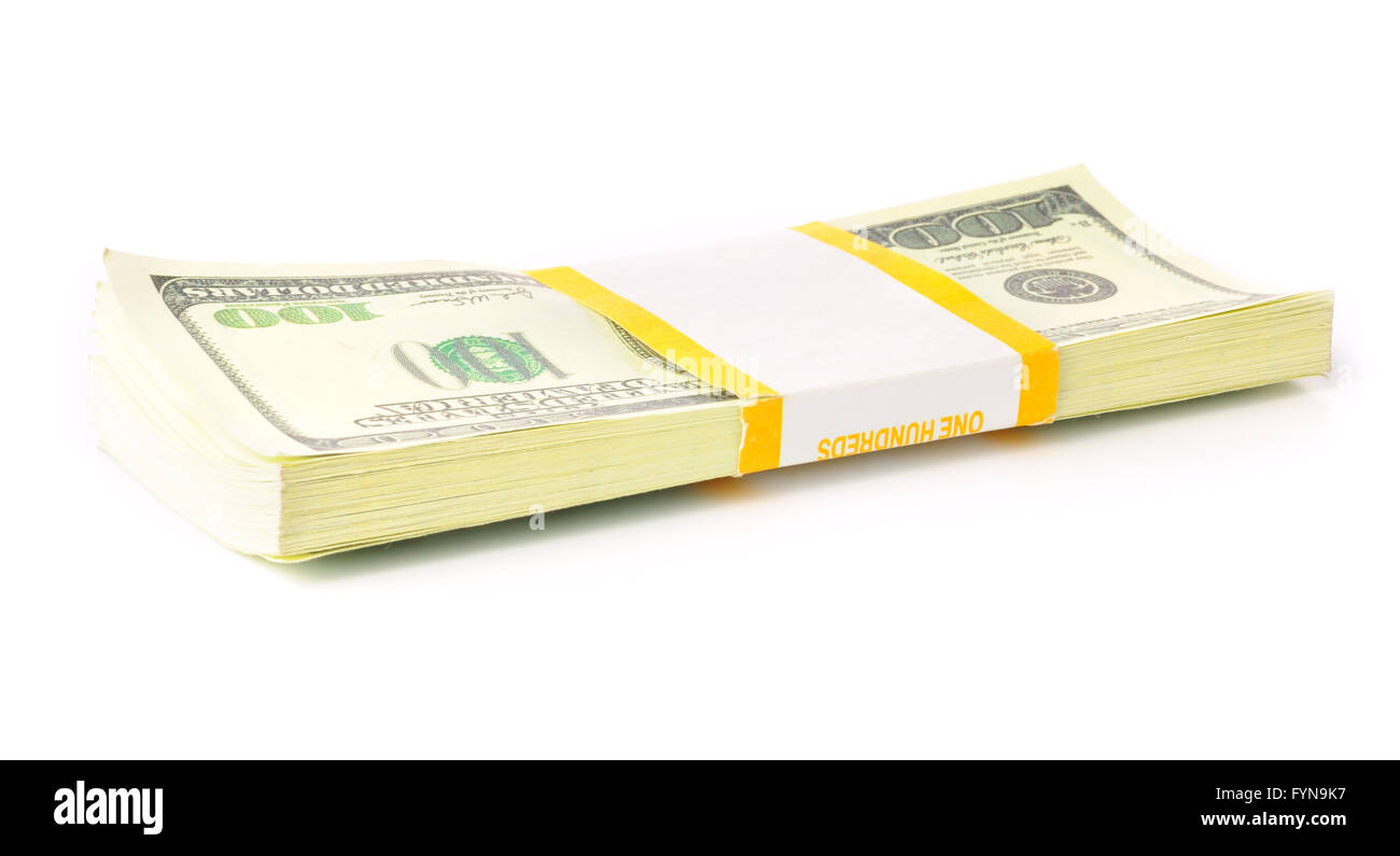 dollars isolated on white Stock Photo - Alamy