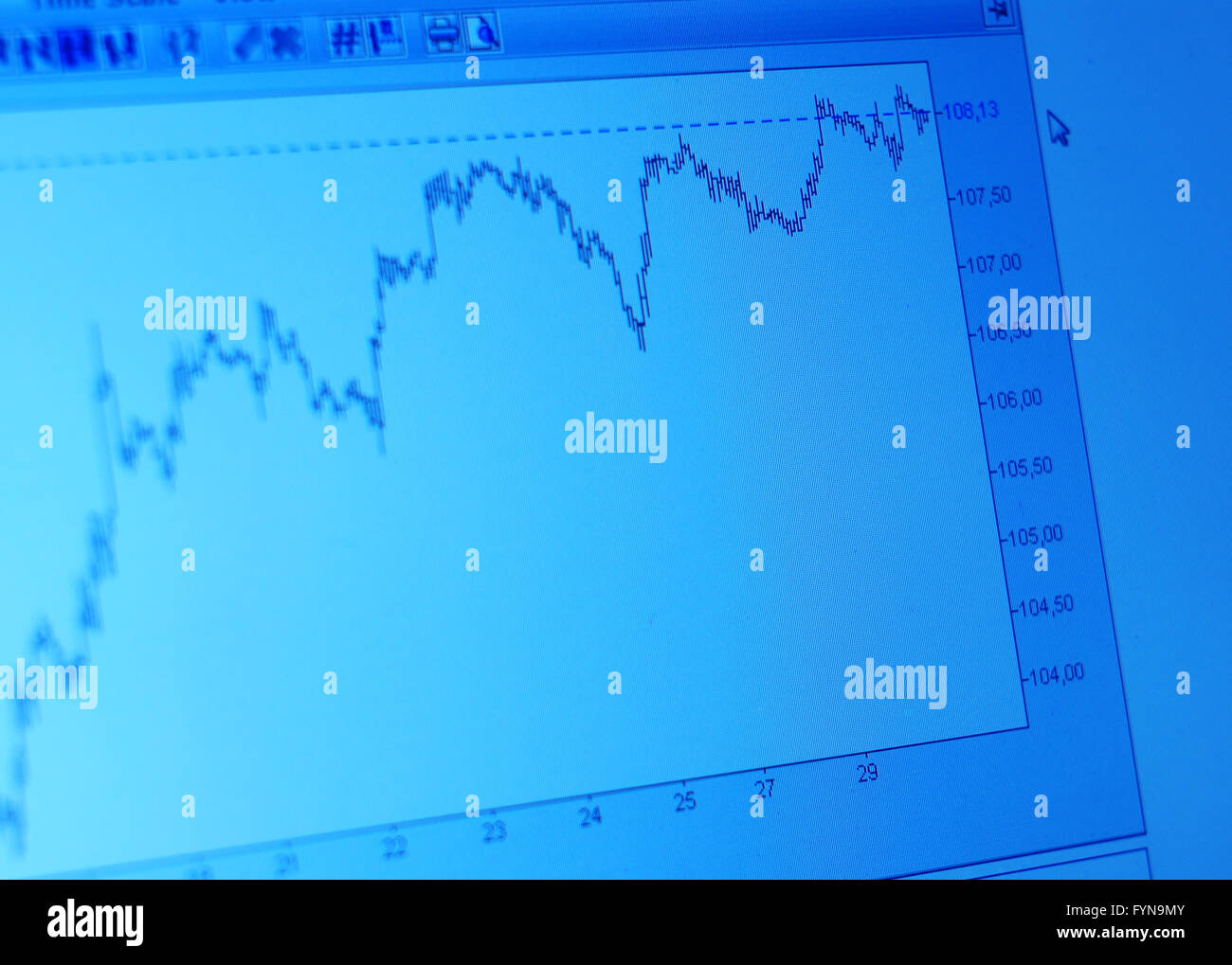 Business Chart on Monitor Stock Photo - Alamy