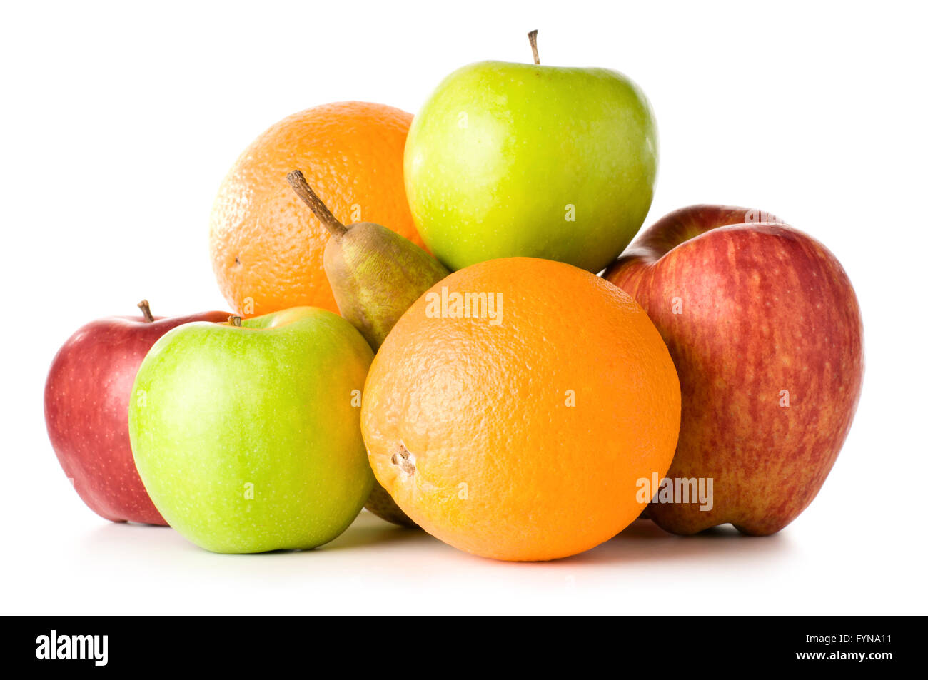 set of different fruits isolated on white Stock Photo - Alamy