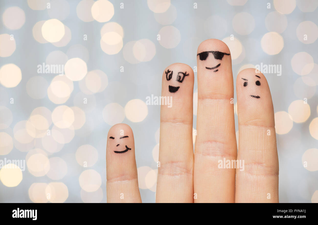 Close up fingers smiley faces hi-res stock photography and images - Alamy