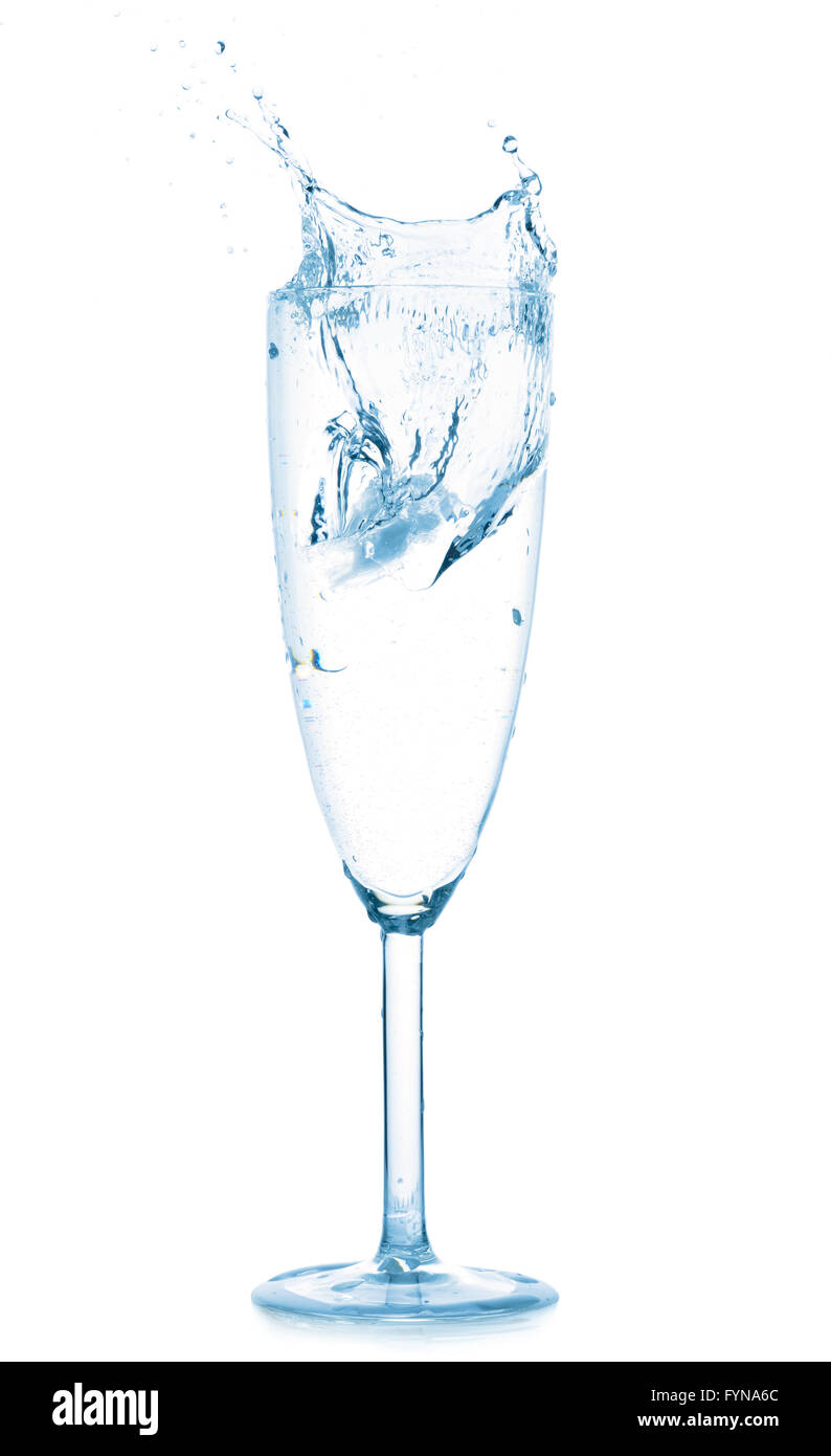 splash in water glass isolated on white Stock Photo - Alamy