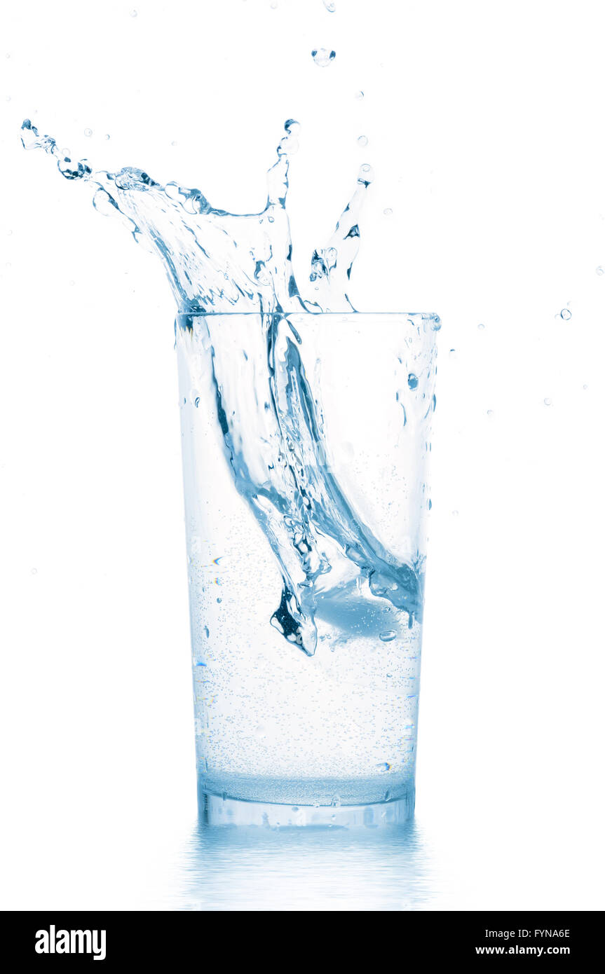 Water splash in cup Cut Out Stock Images & Pictures - Alamy