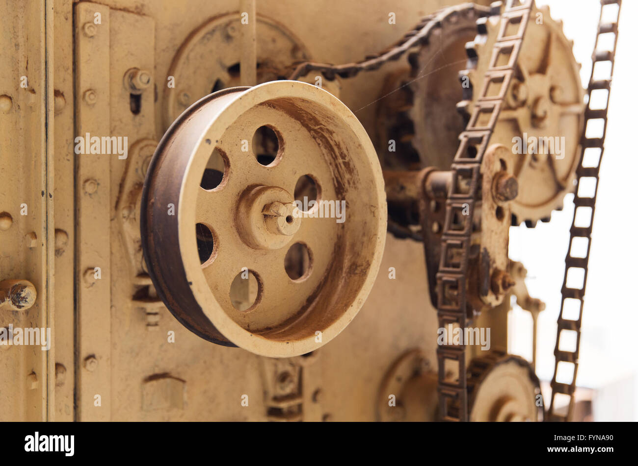 vintage machine mechanism at factory Stock Photo - Alamy
