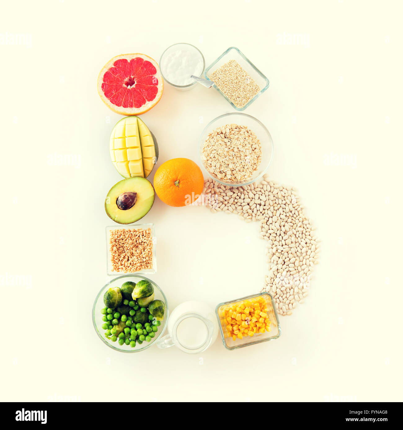 Fruits vegetables in shape letter hi-res stock photography and images ...