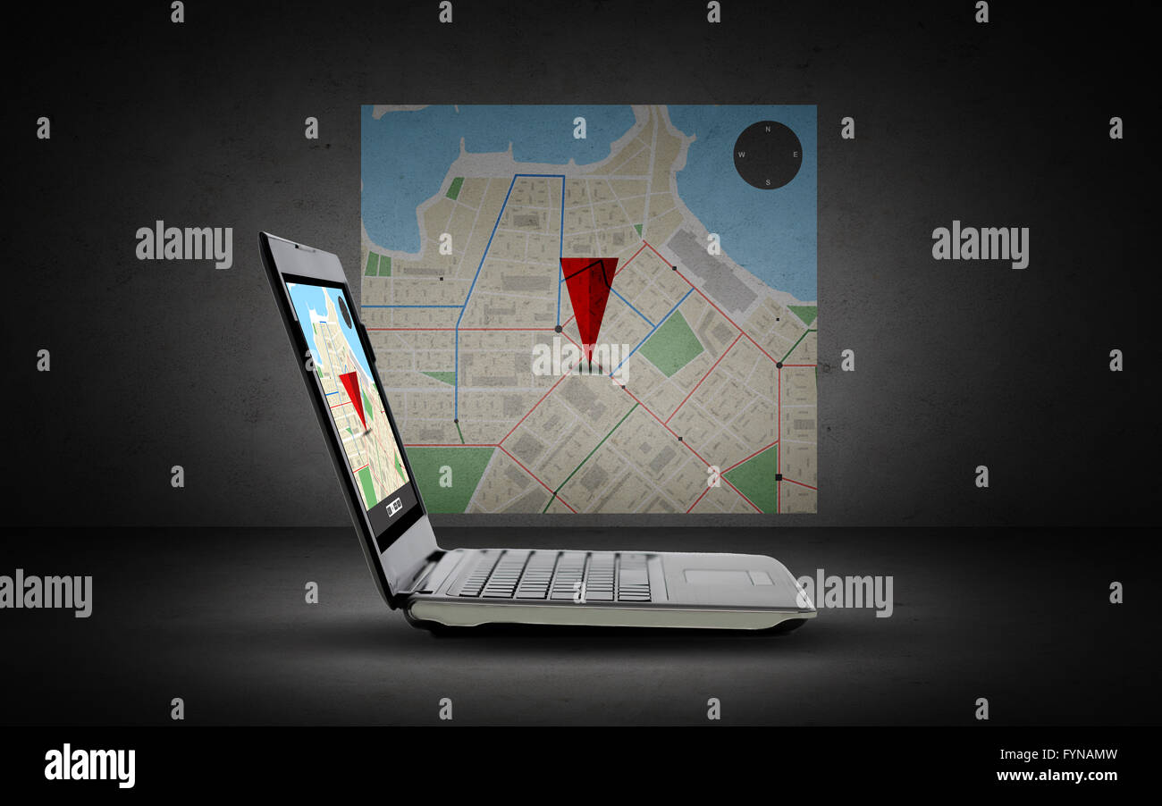 Map design computer desktop hi-res stock photography and images - Alamy