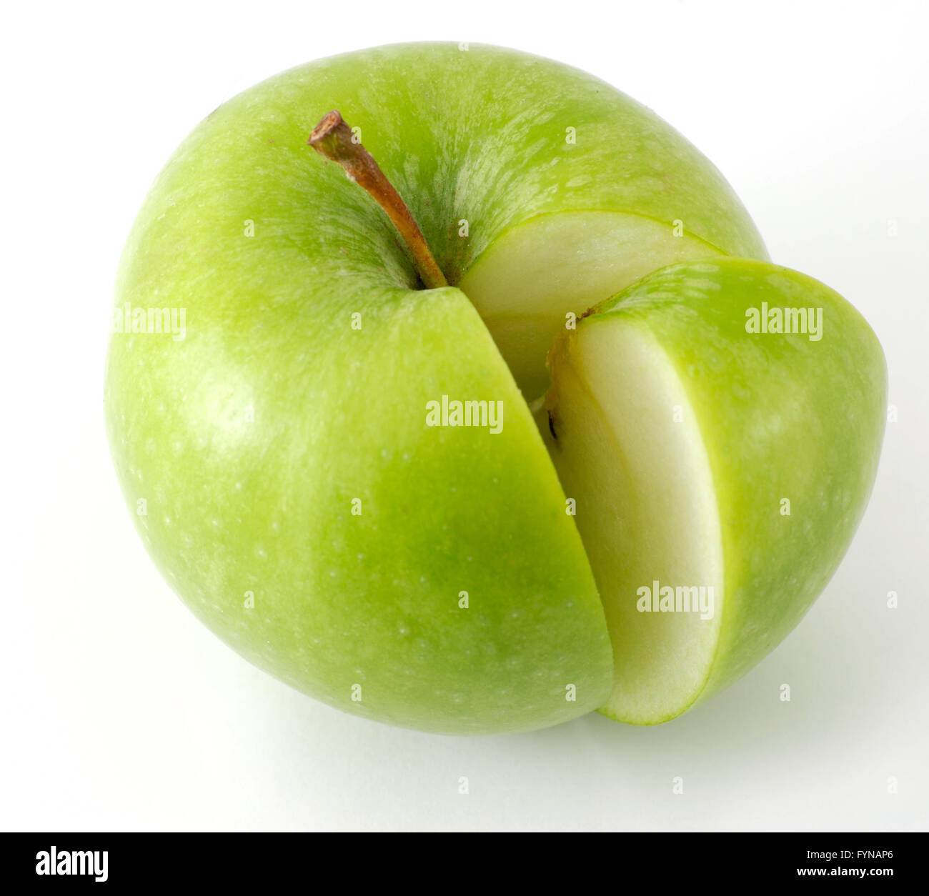 Apple and his slice Stock Photo - Alamy