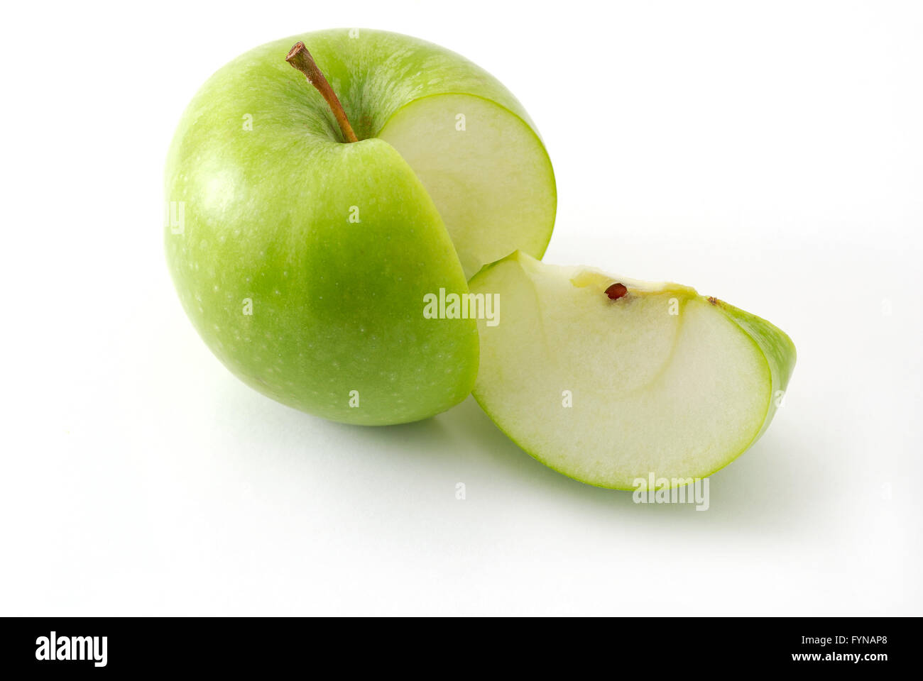 Apple and his slice Stock Photo - Alamy