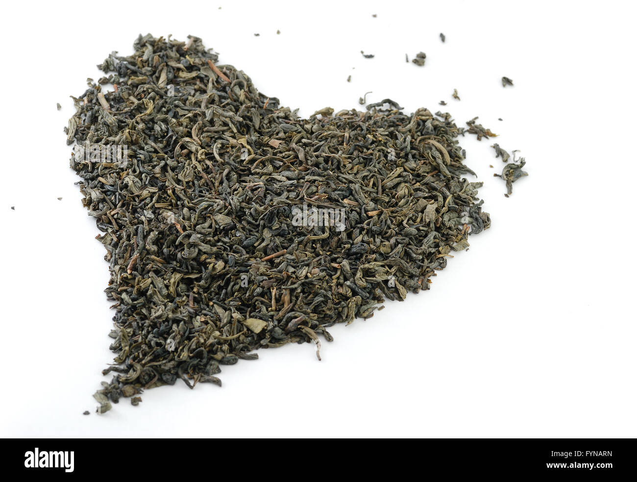 heart-shaped heap of tea Stock Photo - Alamy