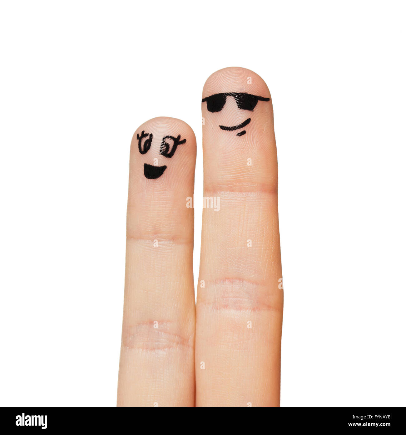 close up of two fingers with smiley faces Stock Photo - Alamy