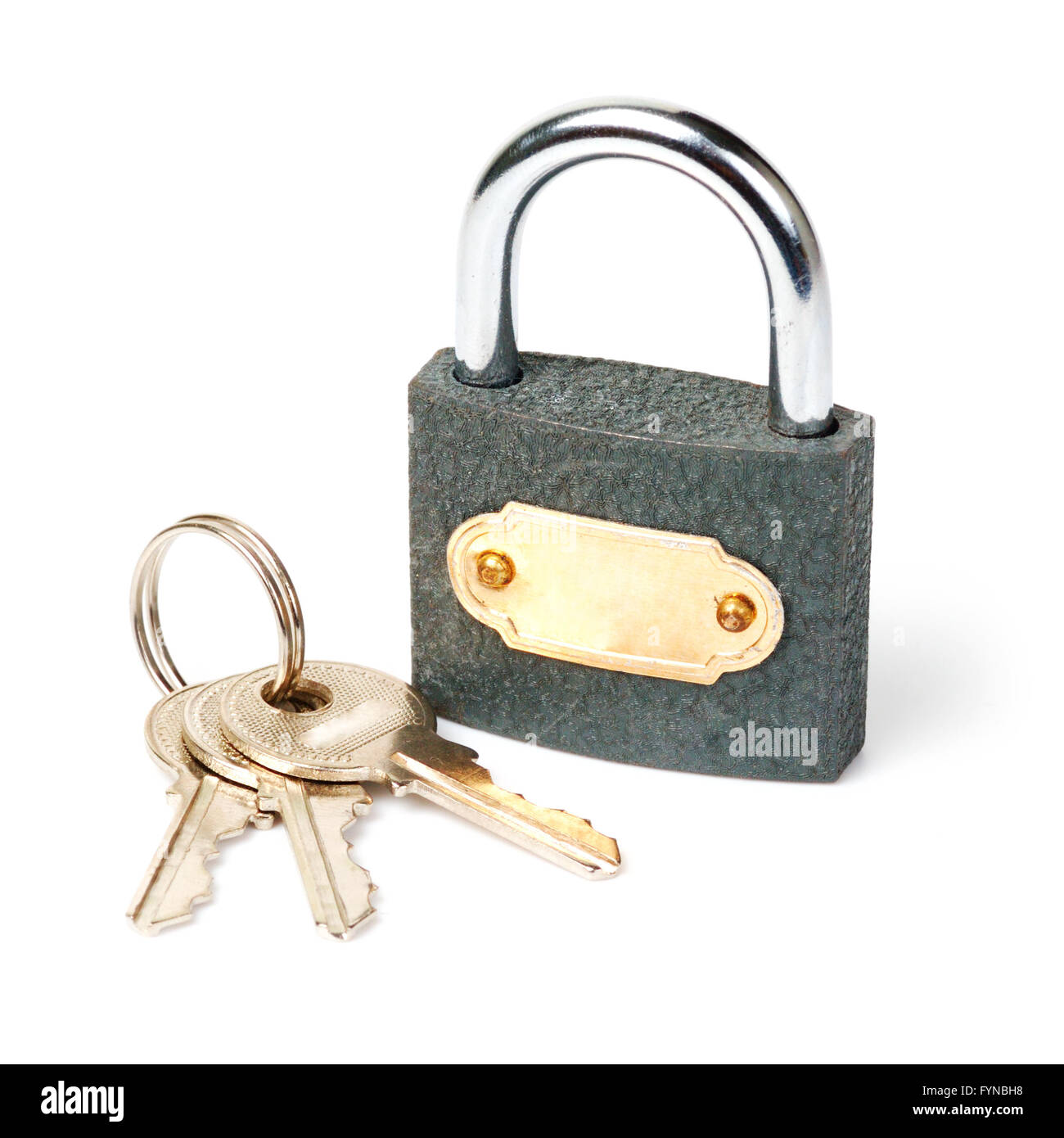 lock with three keys Stock Photo - Alamy