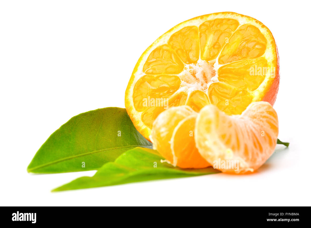 fresh mandarin isolated on white Stock Photo - Alamy
