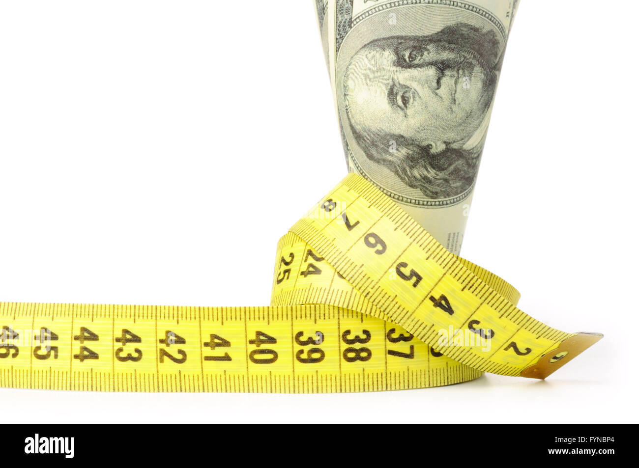 dollars with yellow meter Stock Photo - Alamy