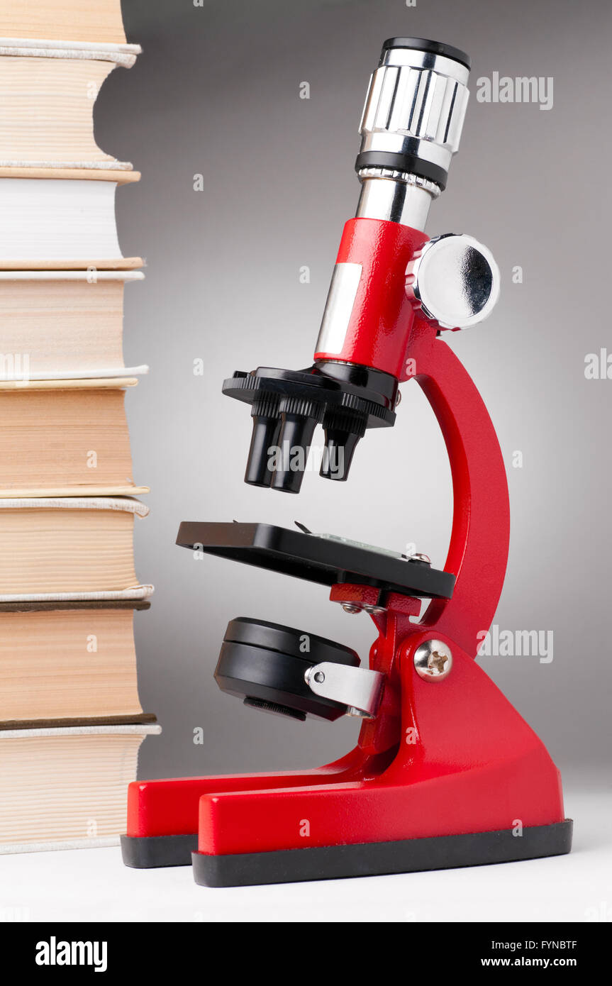 books and microscope Stock Photo - Alamy