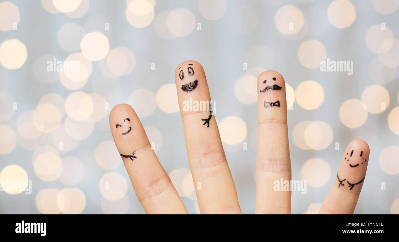 Close up fingers smiley faces hi-res stock photography and images - Alamy