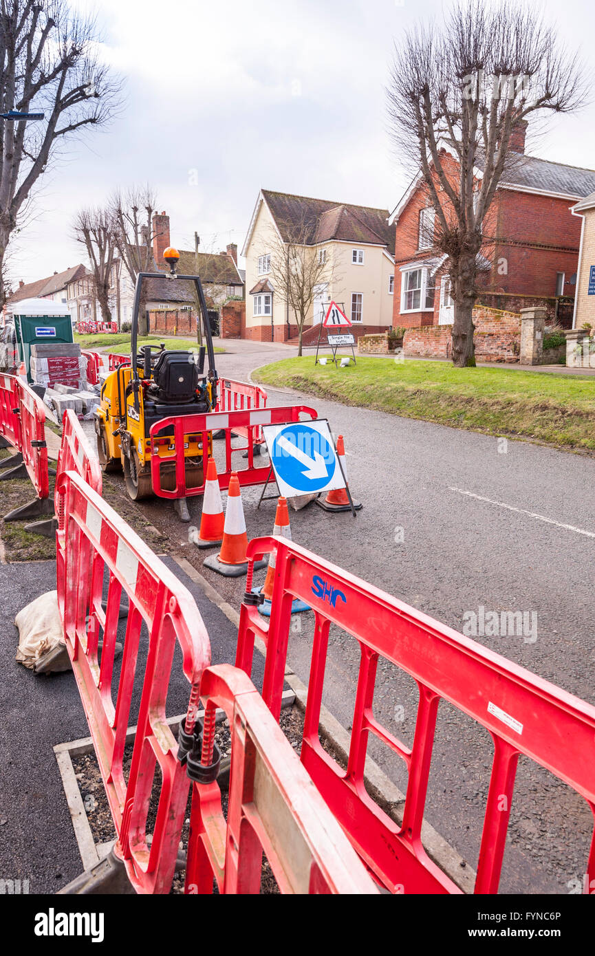 Roadworks in the Uk Stock Photo - Alamy