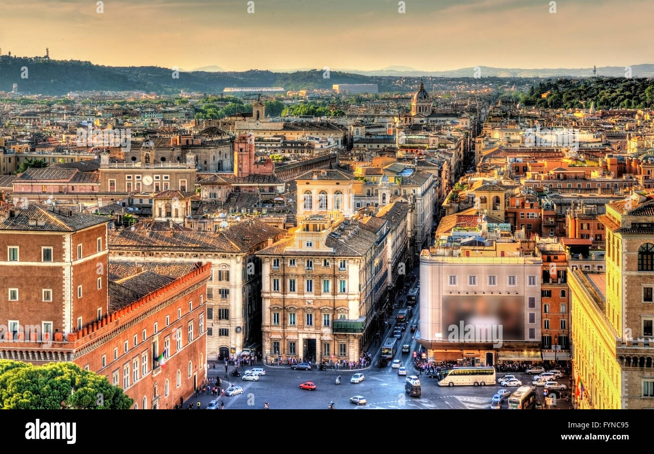 Piazza Venezia square in Rome Stock Photo - Alamy