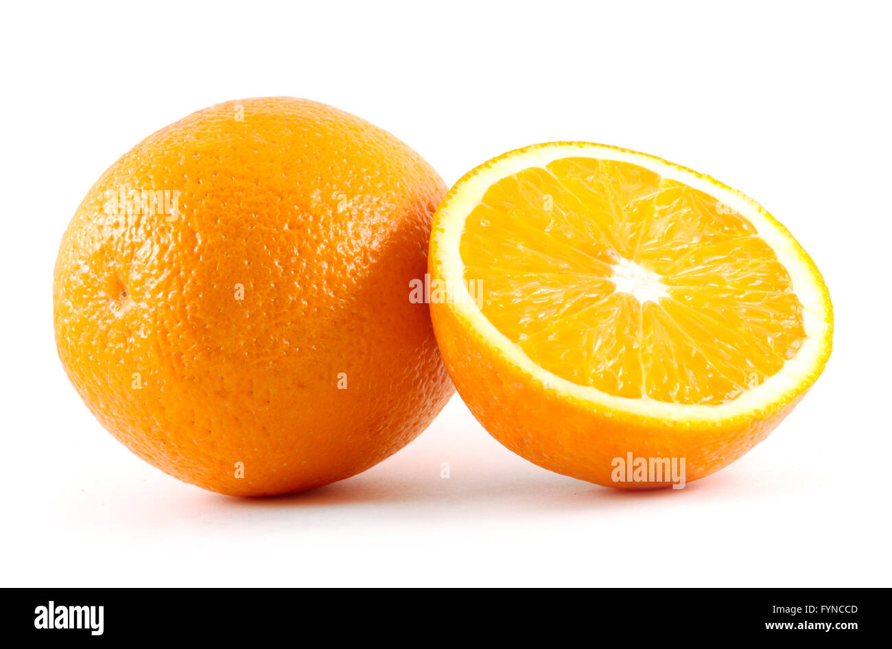 two oranges isolated on white Stock Photo - Alamy