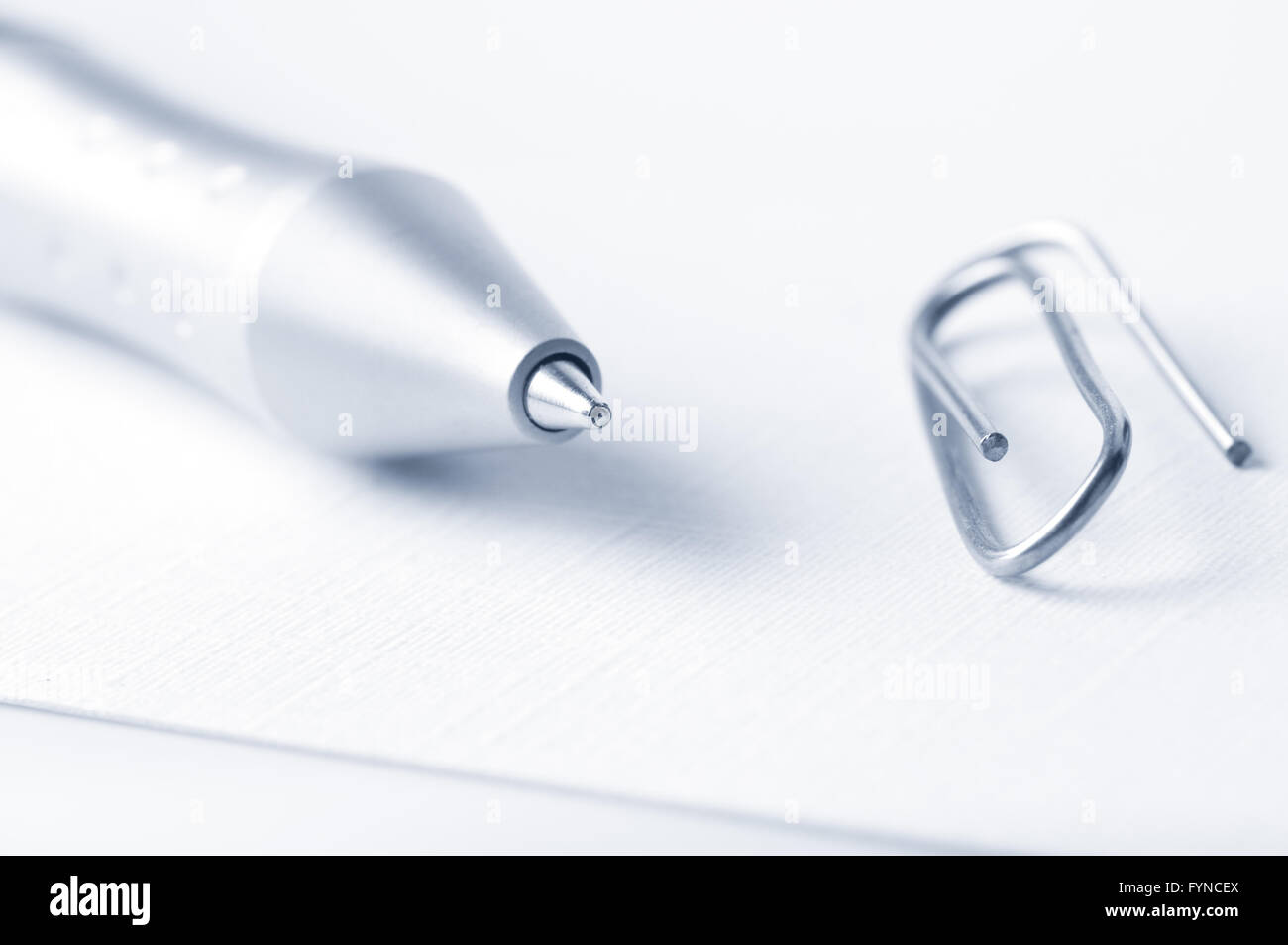pen and fastener closeup Stock Photo - Alamy