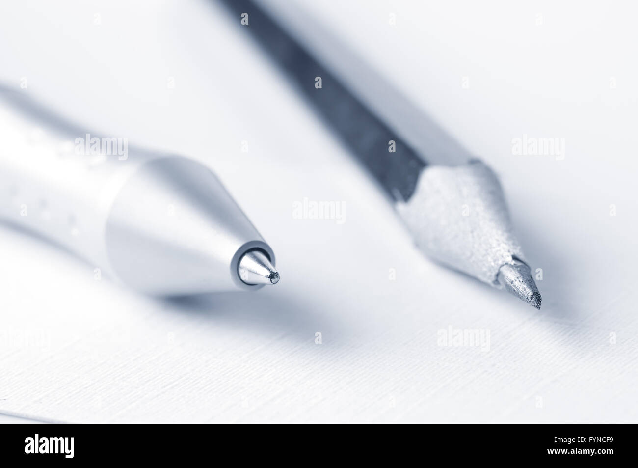 pen and pencil closeup Stock Photo - Alamy