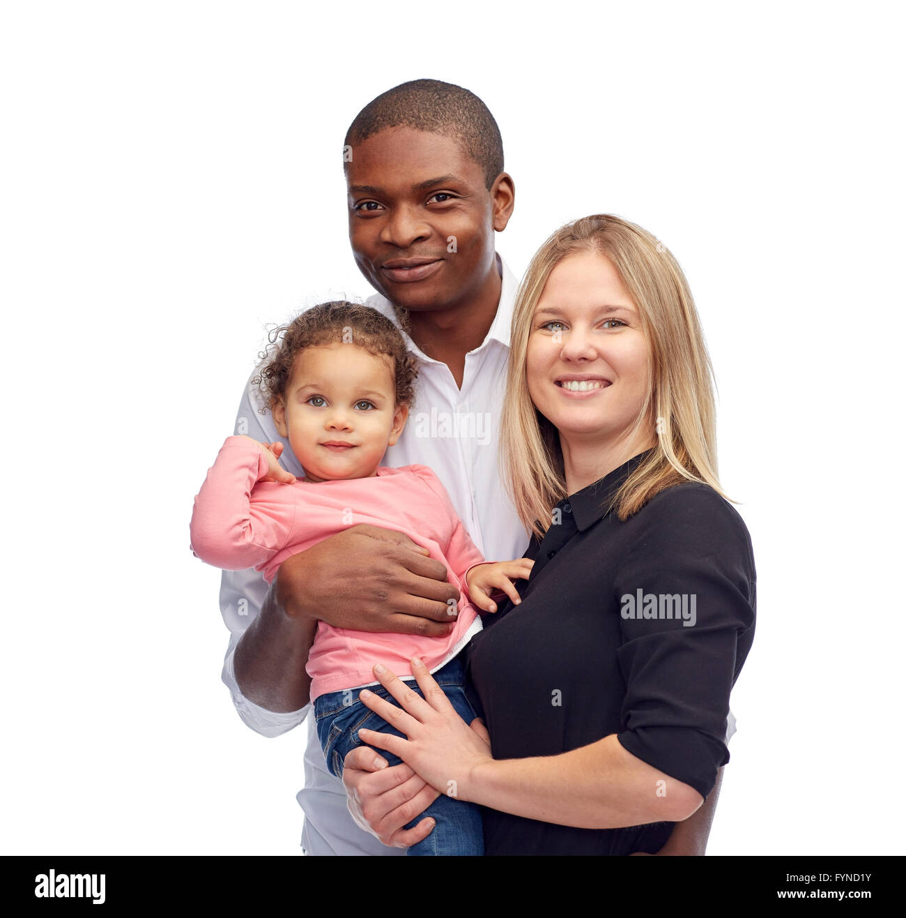 happy multiracial family with little child Stock Photo - Alamy