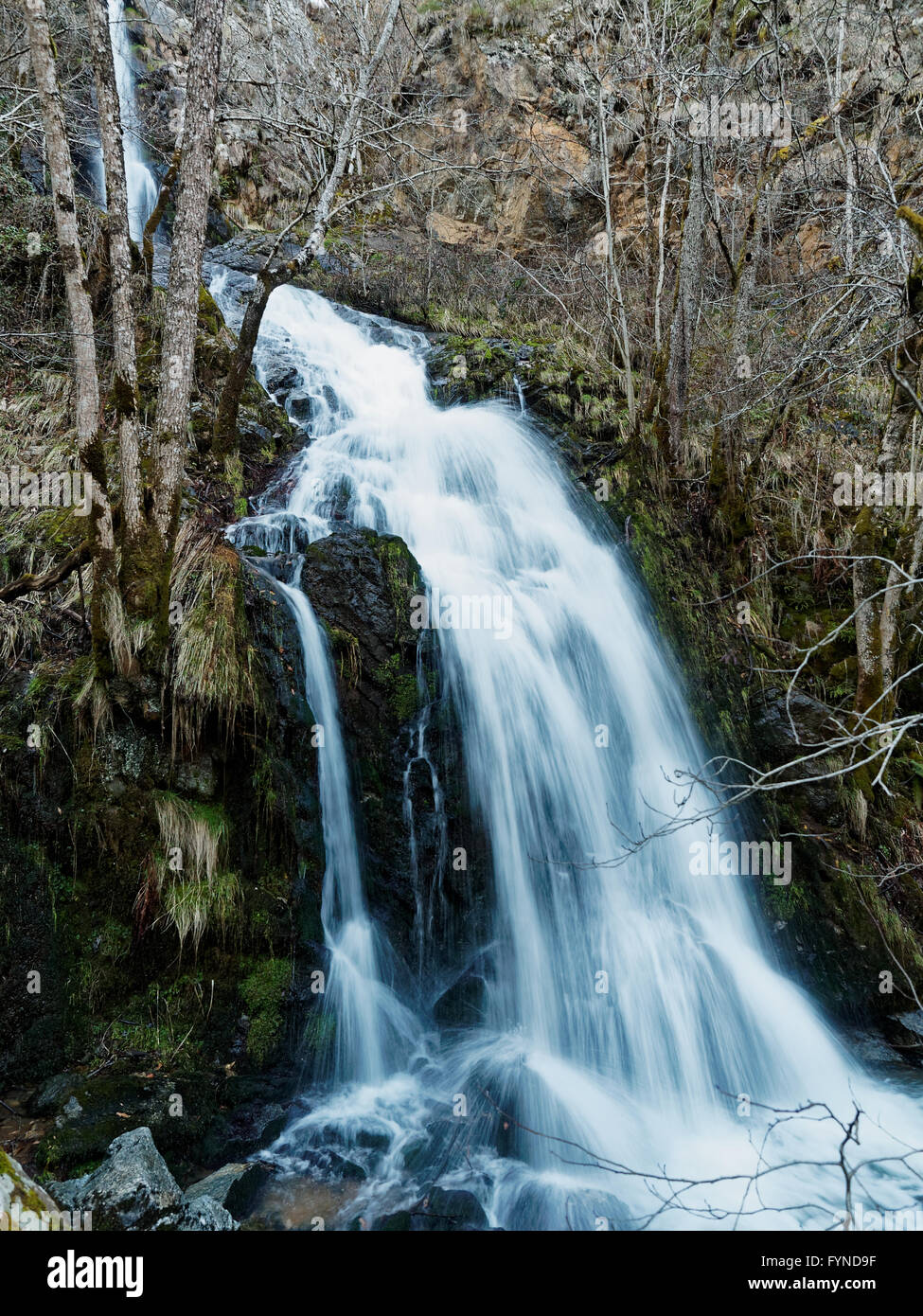 Maleval waterfall, Cantal, France Stock Photo - Alamy