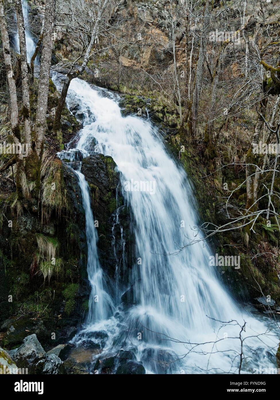 Maleval waterfall, Cantal, France Stock Photo - Alamy