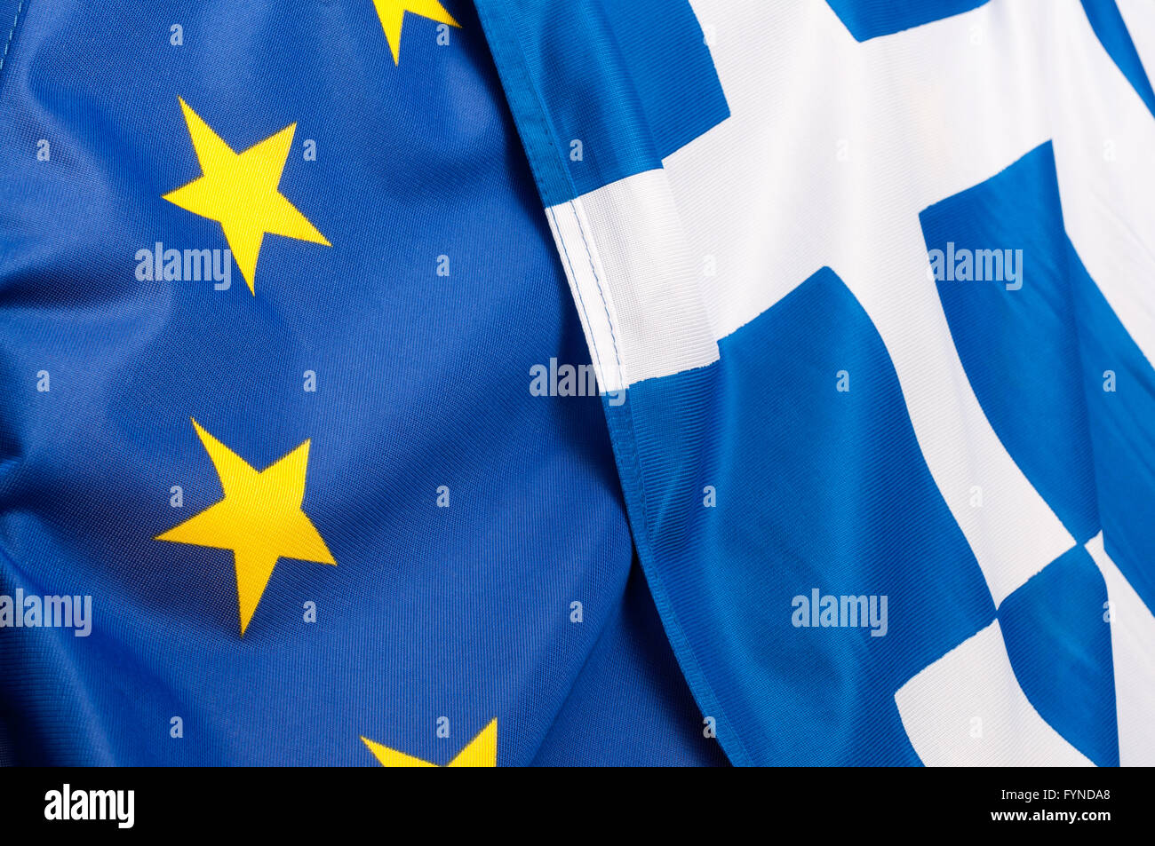 Closeup greece europe union flag hi-res stock photography and images ...