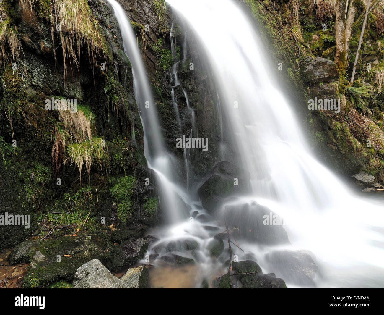 Maleval waterfall, Cantal, France Stock Photo - Alamy