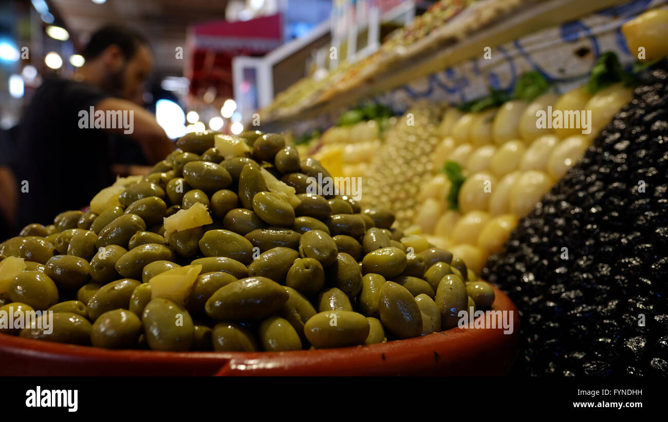 Moroccan green olives hi-res stock photography and images - Alamy