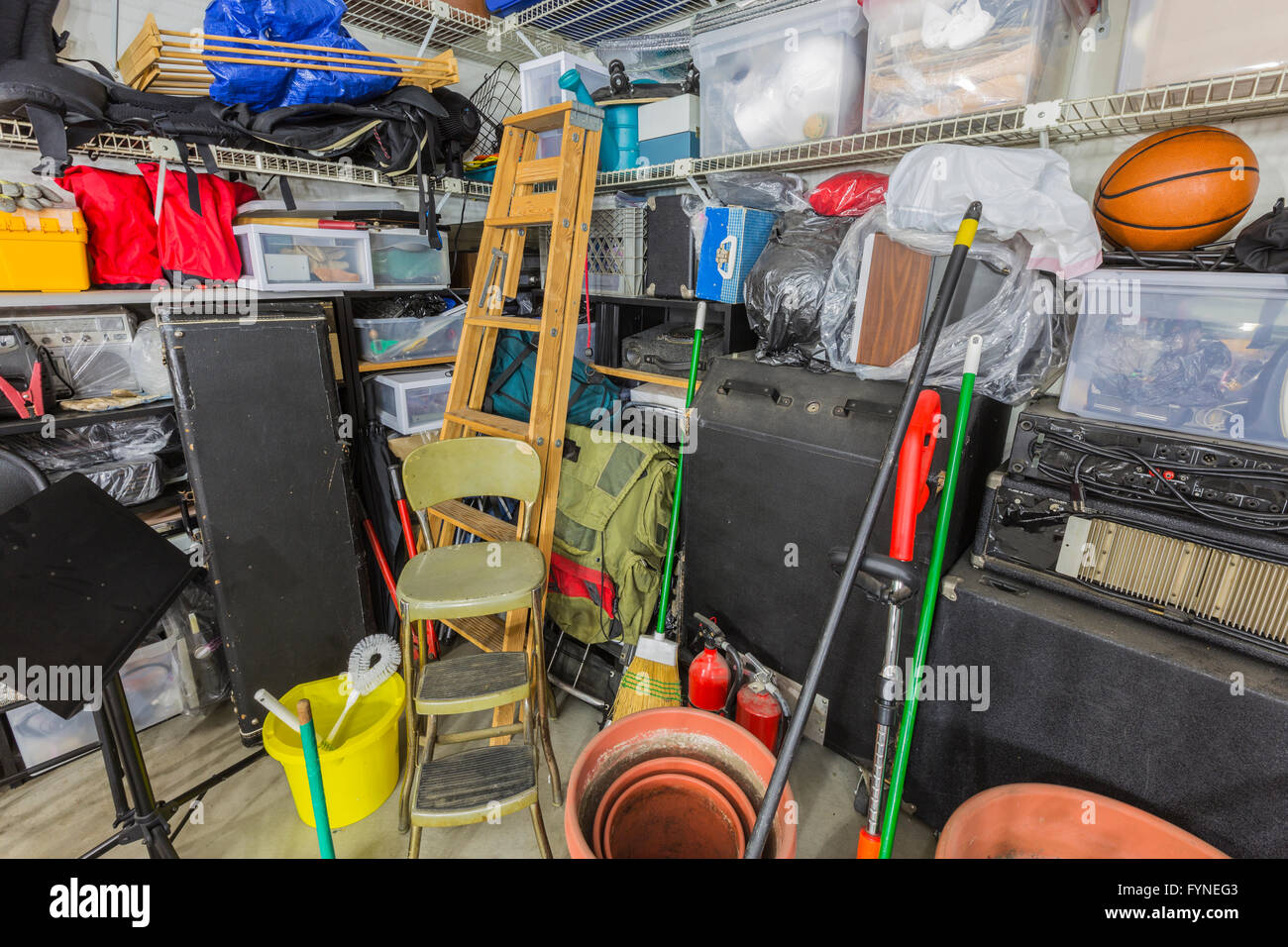 Messy Garage Clutter Junk Stock Photos & Messy Garage Clutter Junk ...