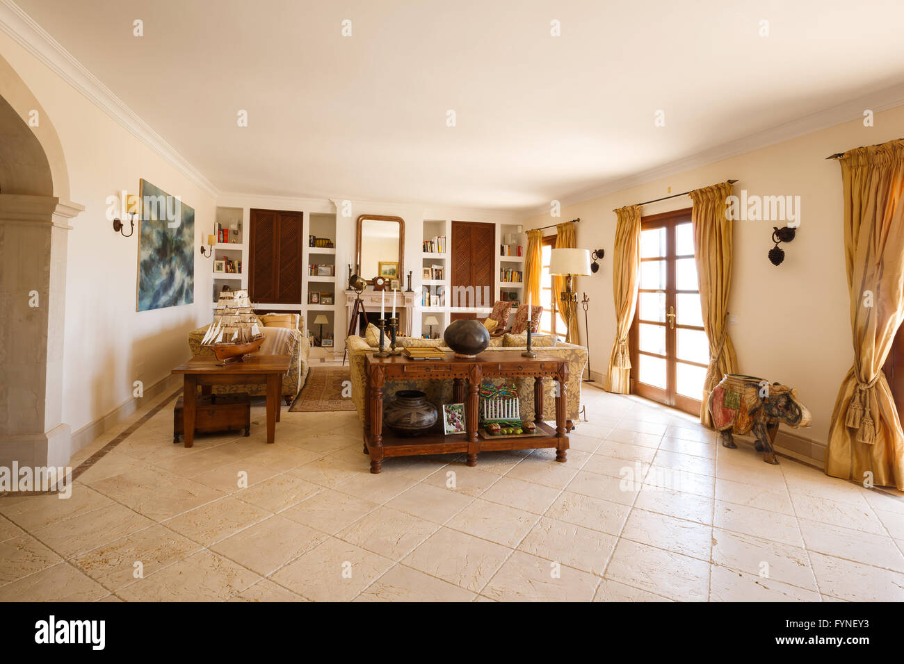 The main hall of the typical spanish house in Mallorca Stock Photo - Alamy