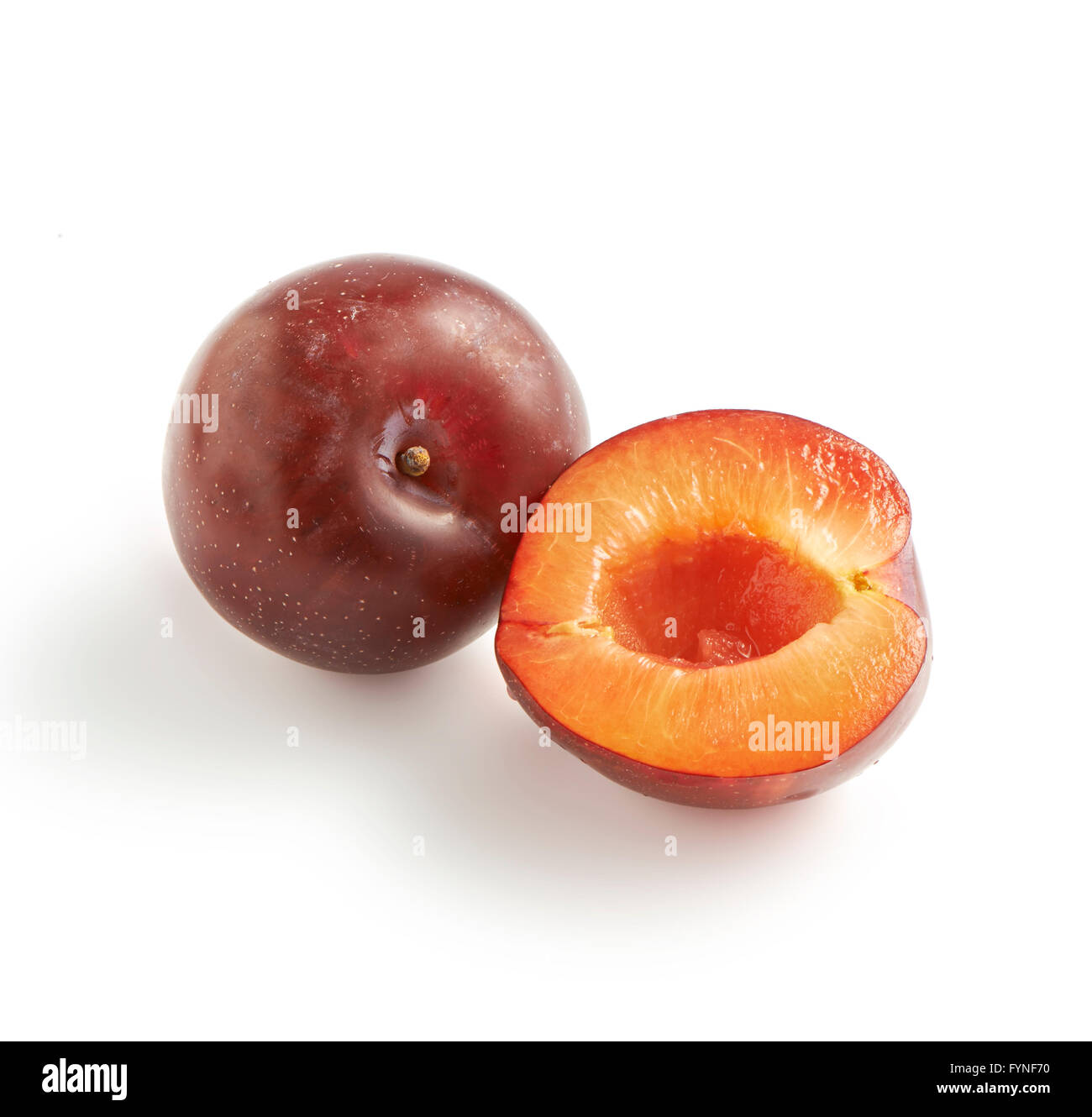 Ripe red plum hi-res stock photography and images - Alamy