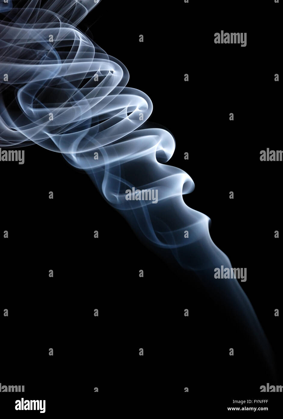 twisted smoke isolated on black background Stock Photo - Alamy