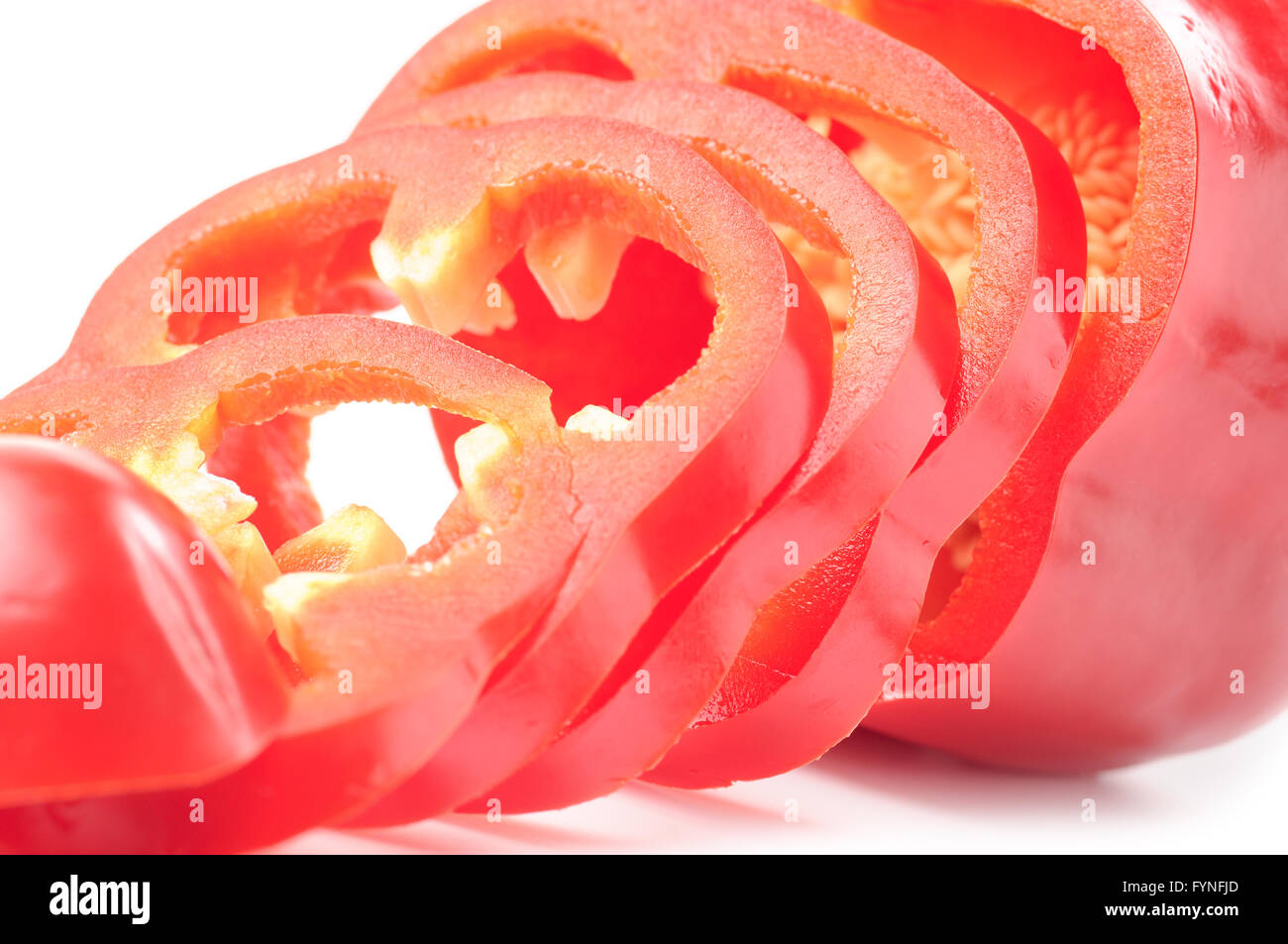 closeup of sliced red paprika Stock Photo - Alamy