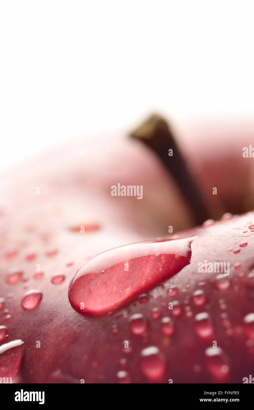 wet apple closeup Stock Photo - Alamy