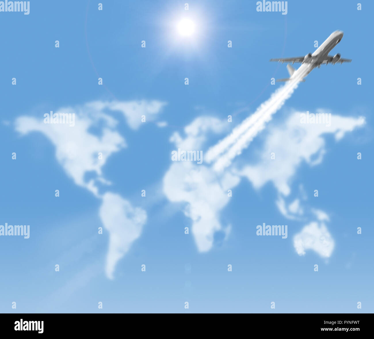 Global transportation map hi-res stock photography and images - Alamy