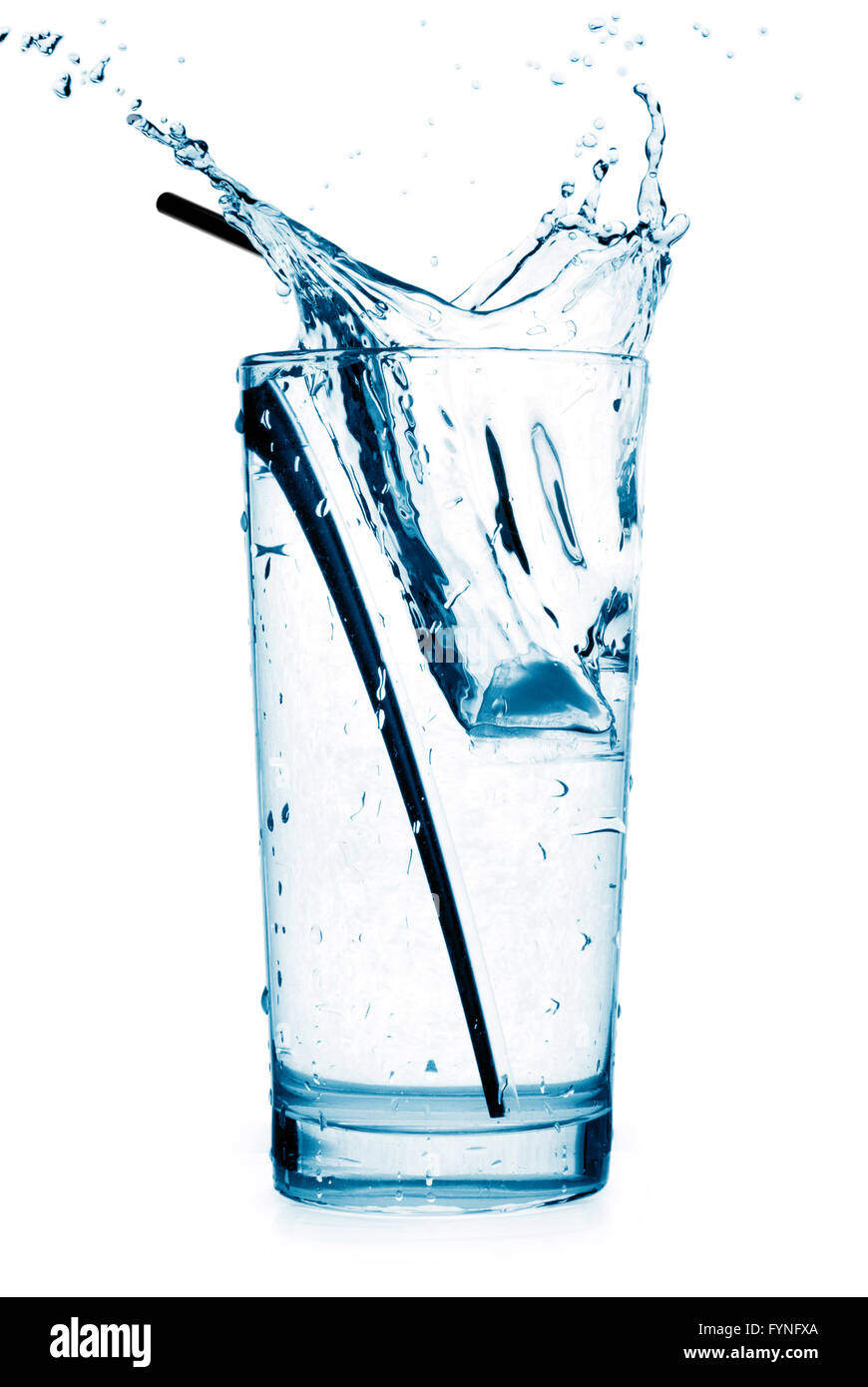 water splash in a glass Stock Photo - Alamy