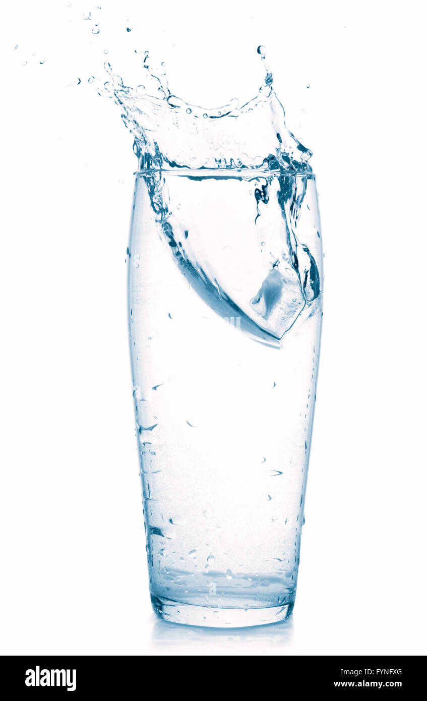splash in water glass Stock Photo - Alamy