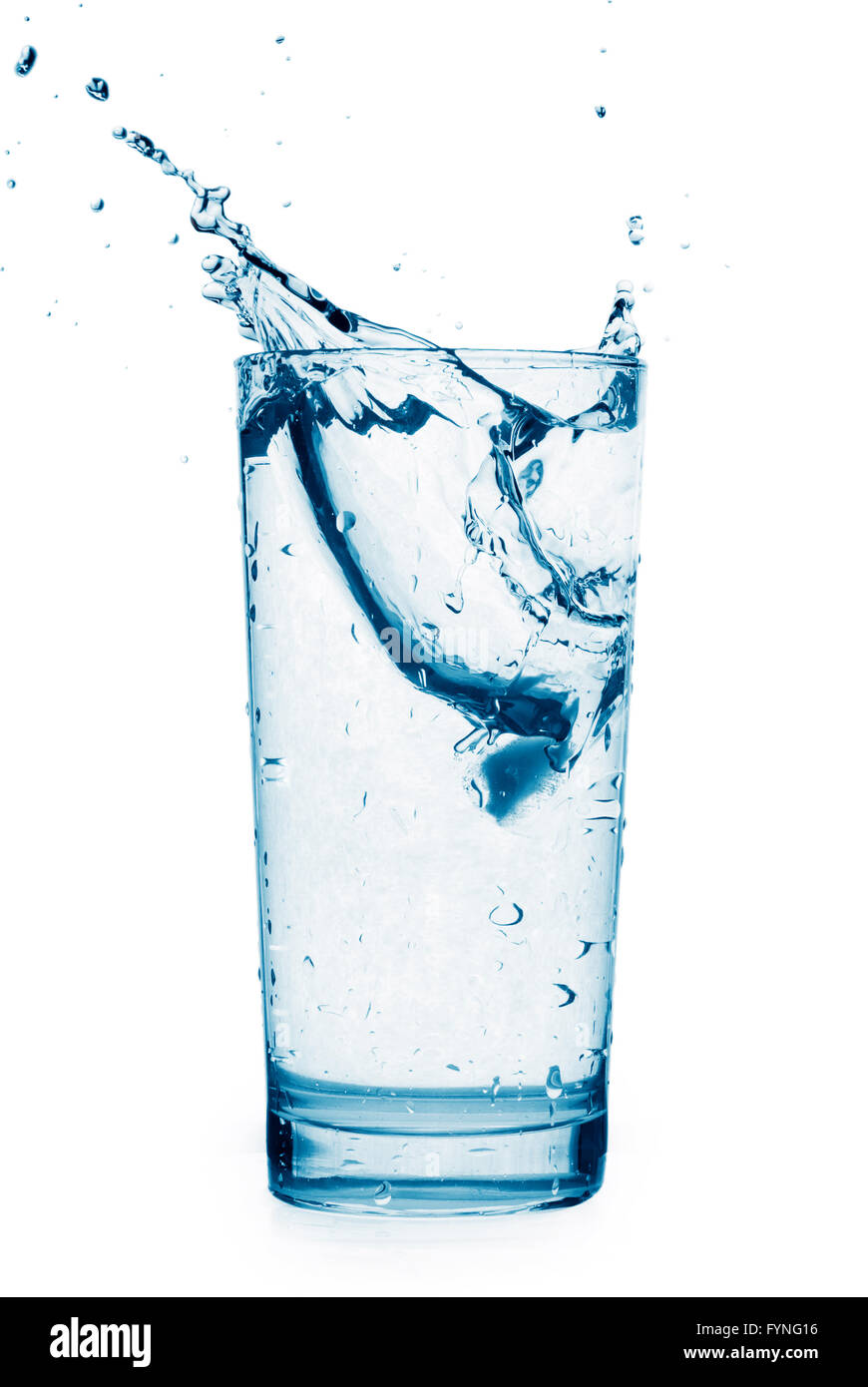 water splash in a glass Stock Photo - Alamy