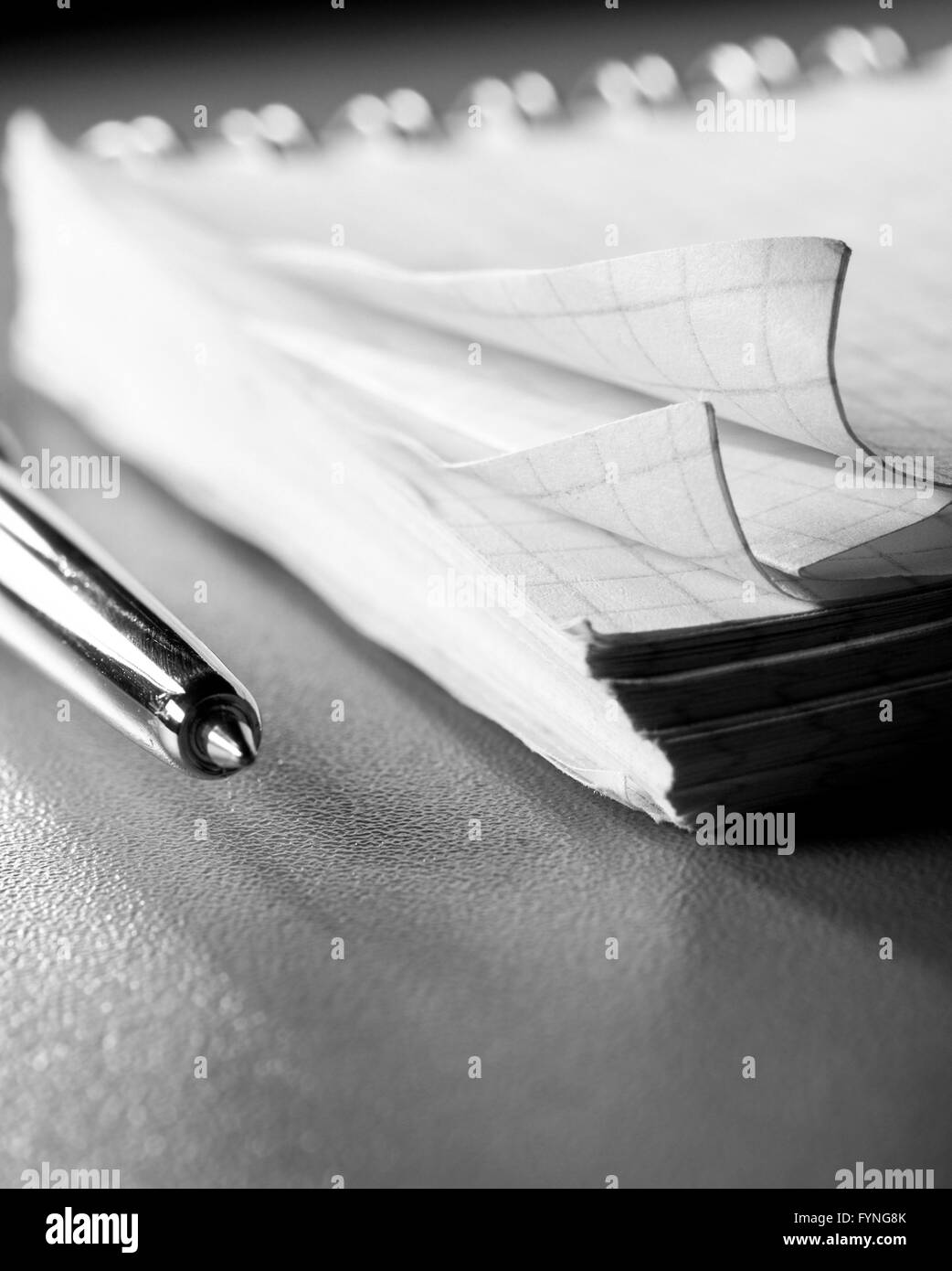 Notebook black board paper Black and White Stock Photos & Images - Alamy