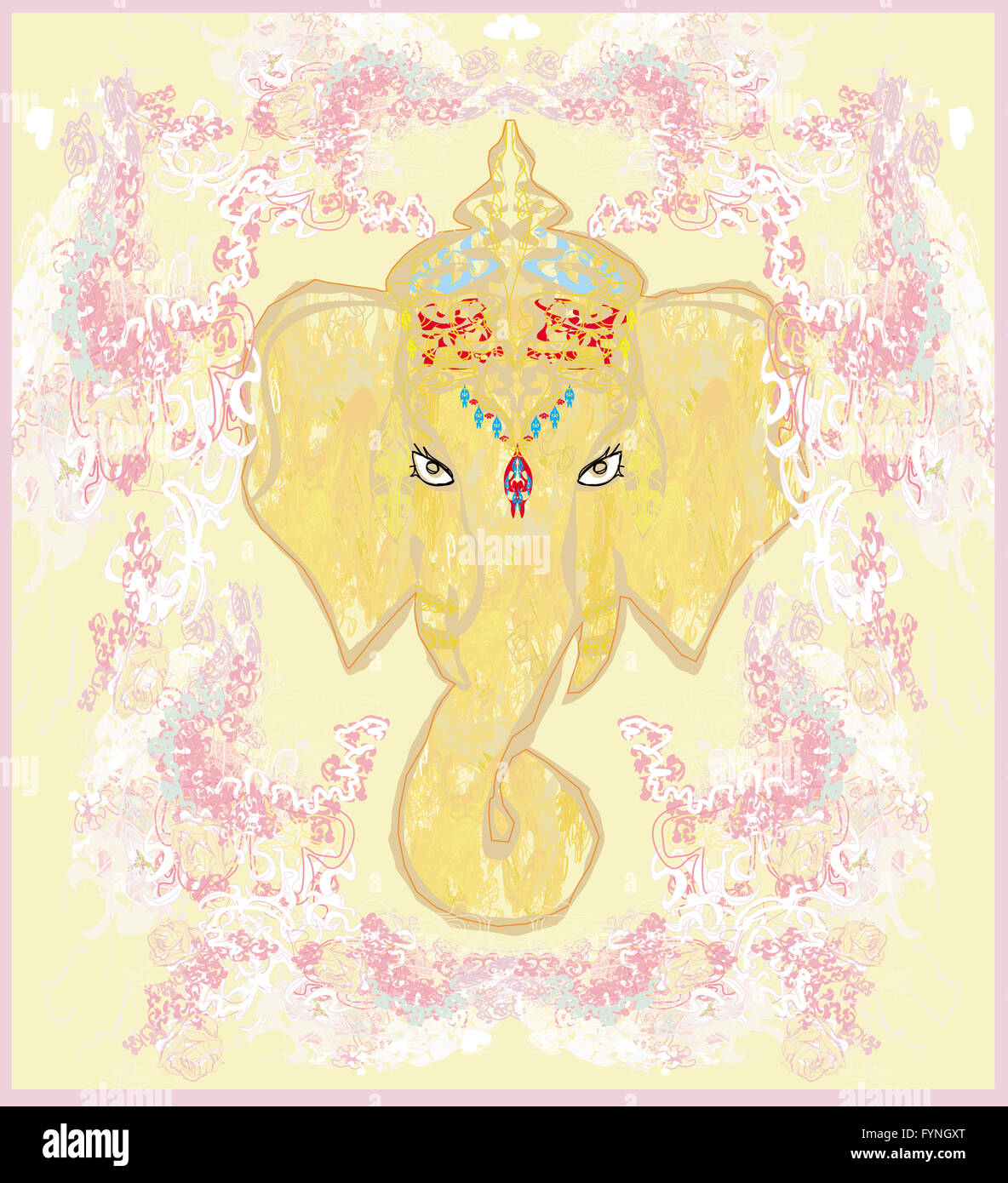 Creative illustration of Hindu Lord Ganesha Stock Photo - Alamy
