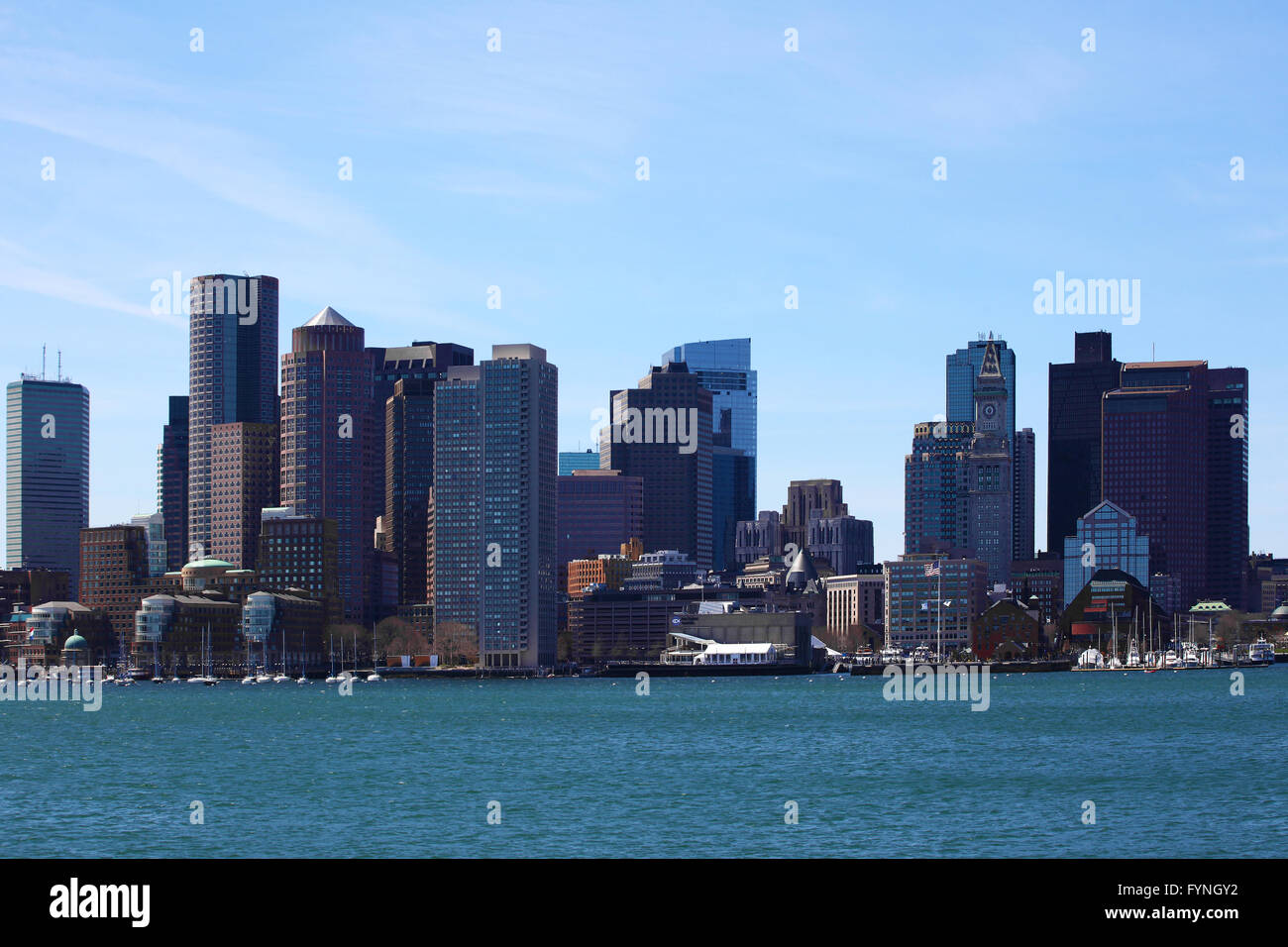 A Close view of the Boston, Massachusetts skyline Stock Photo - Alamy
