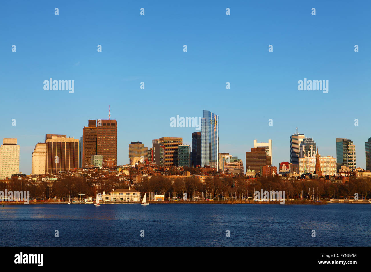 Panorama view boston skyline hi-res stock photography and images - Alamy