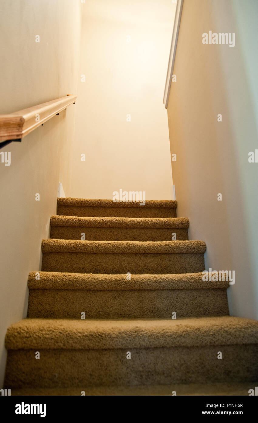 Staircase inside of a home Stock Photo - Alamy