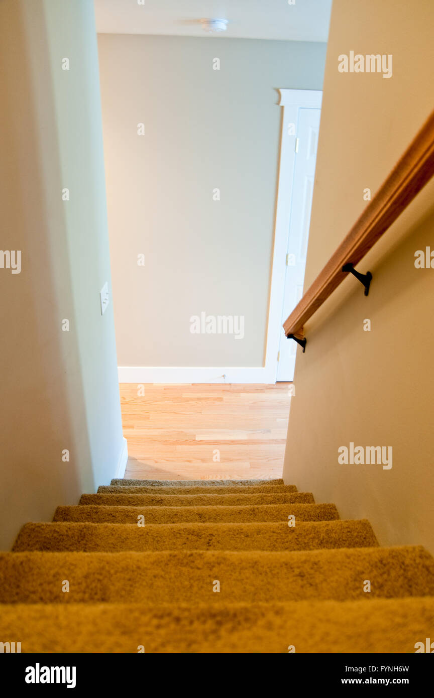 Staircase inside of a home Stock Photo - Alamy