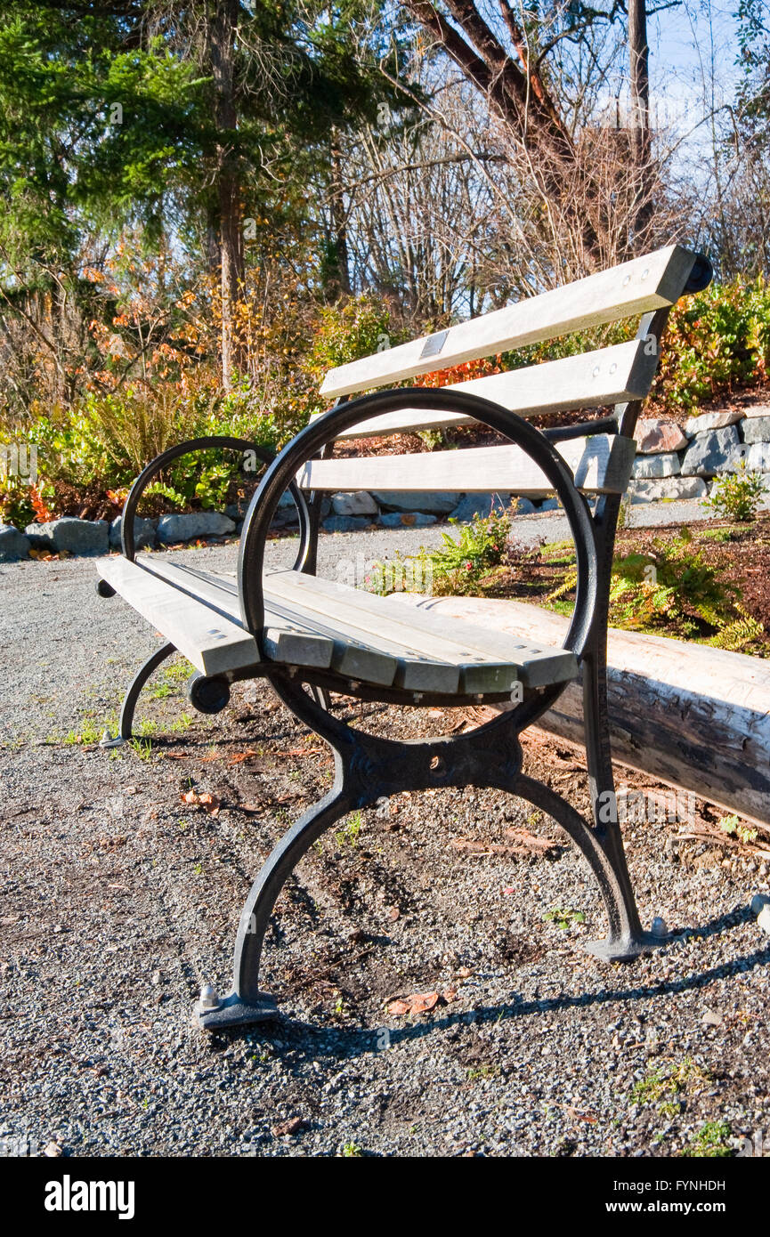 Bench in the Washington Park Arboretum Stock Photo - Alamy