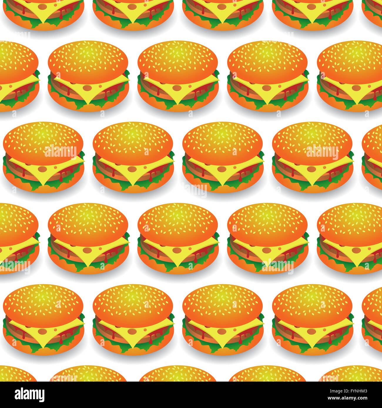 Fast Food Pattern. Fresh Hamburger Background Stock Vector Image & Art ...