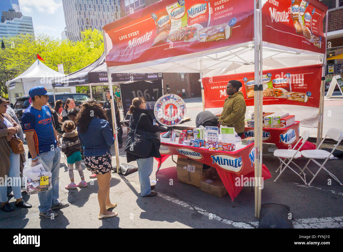 Minute Rice promotional booth at the Tribeca Film Festival in New York ...